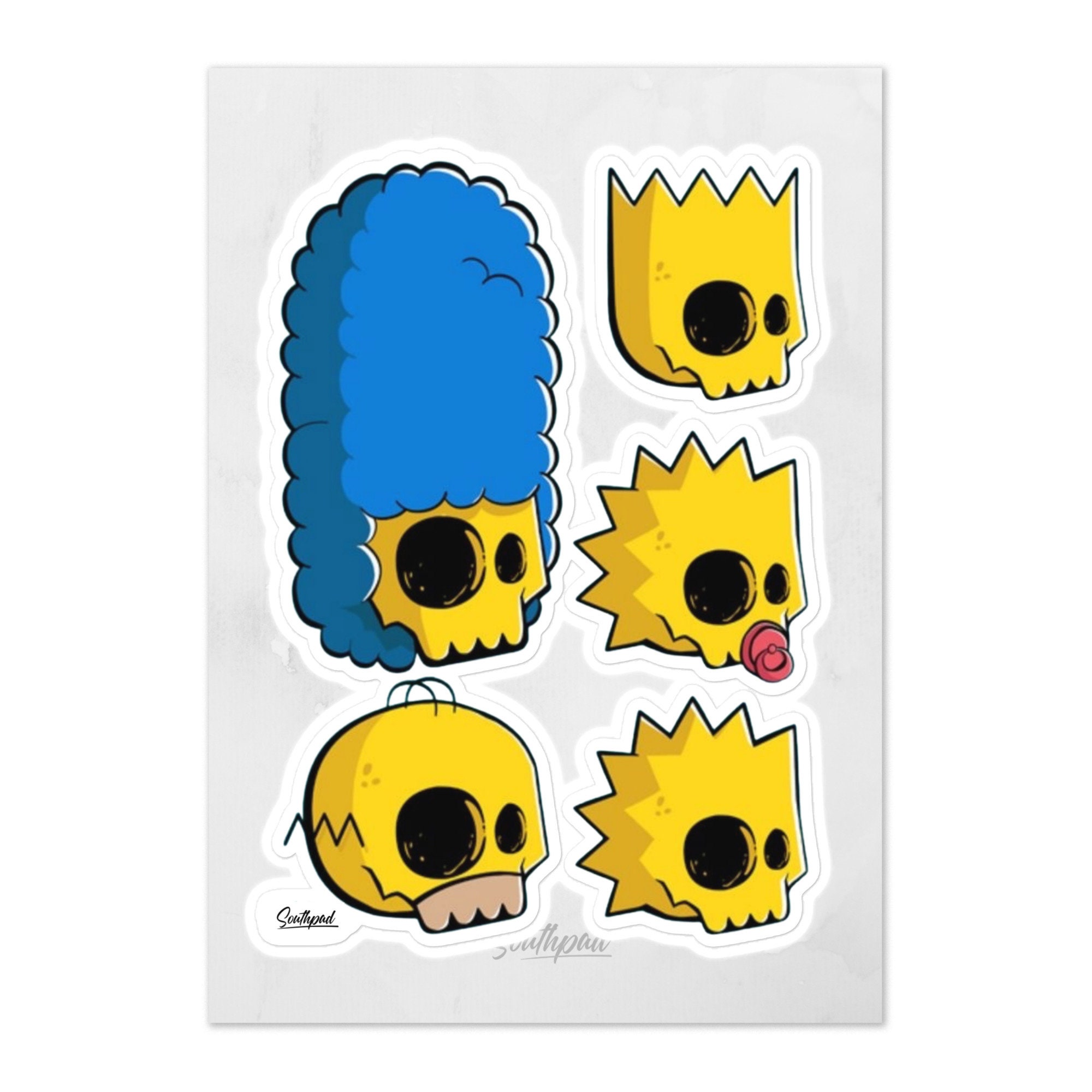 The Simpsons Sticker Pack Sheet, Pack Simpson Stickers Waterproof Vinyl ...