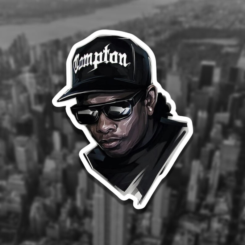 Eazy E Sticker - "compton" Rap Series, Compton Sticker, Eazy E Decal, Eazy E Compton, Rap Hip ...