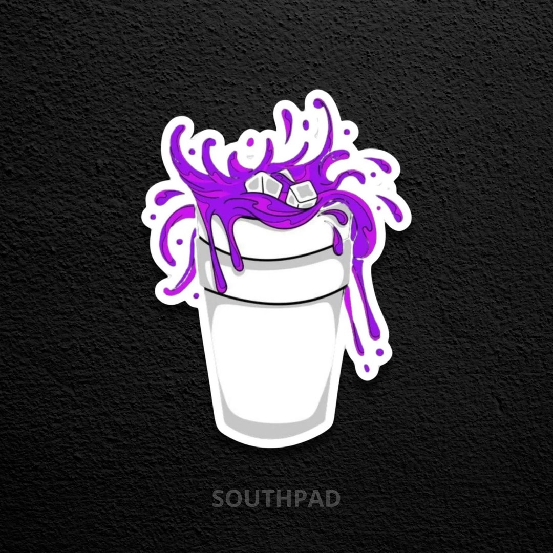 Purple Cup Lean Sticker, Drug Sticker, Trap Decal, Hiphop Music Sticker ...