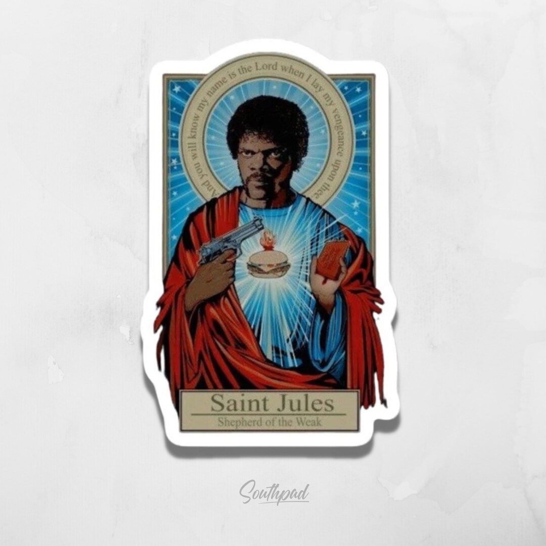 Samuel L Jackson Sticker, Pulp Fiction, Samuel L Jackson Saint Sticker ...