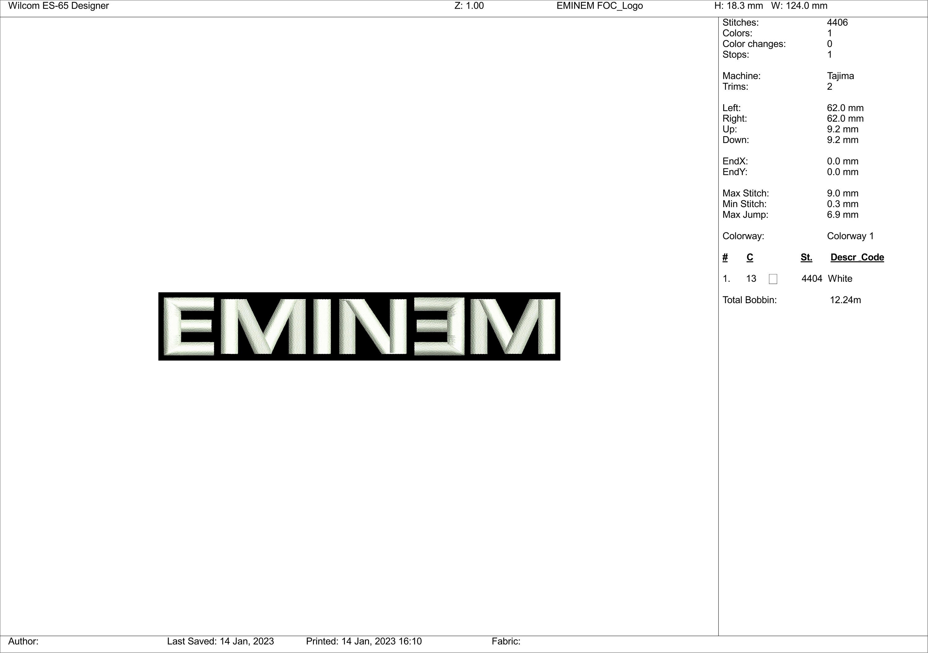 2X Eminem Front of Cap EMB. and Vector Print Ready DTG, Svg, Png, Pdf ...