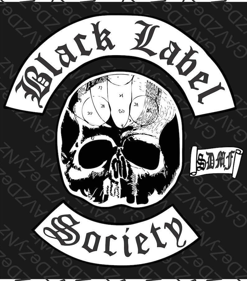 2X Black-label-society Band, Skull and Bls. Print Ready Vinyl, Vector ...
