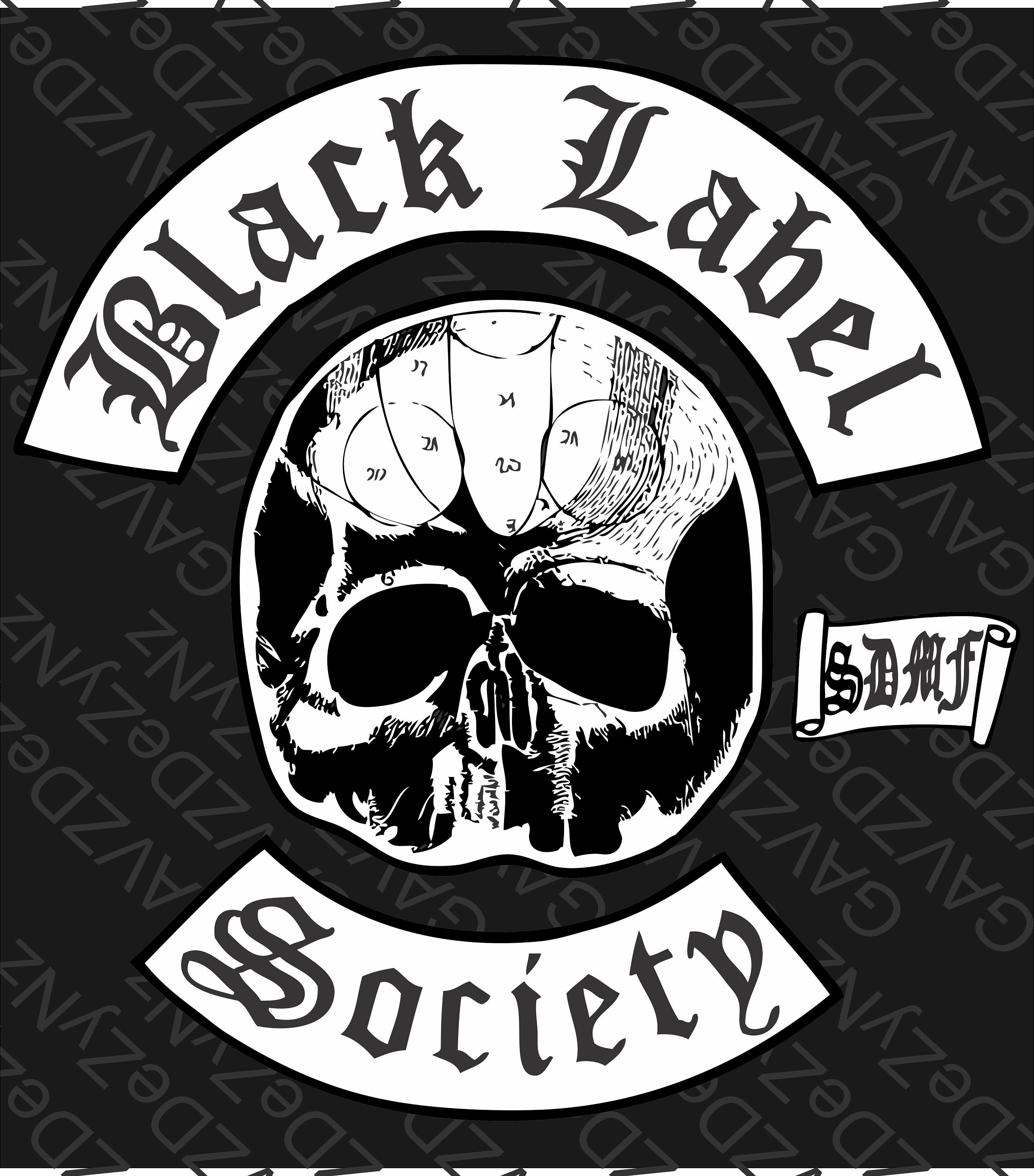 2X Black-label-society Band, Skull and Bls. Print Ready Vinyl, Vector ...