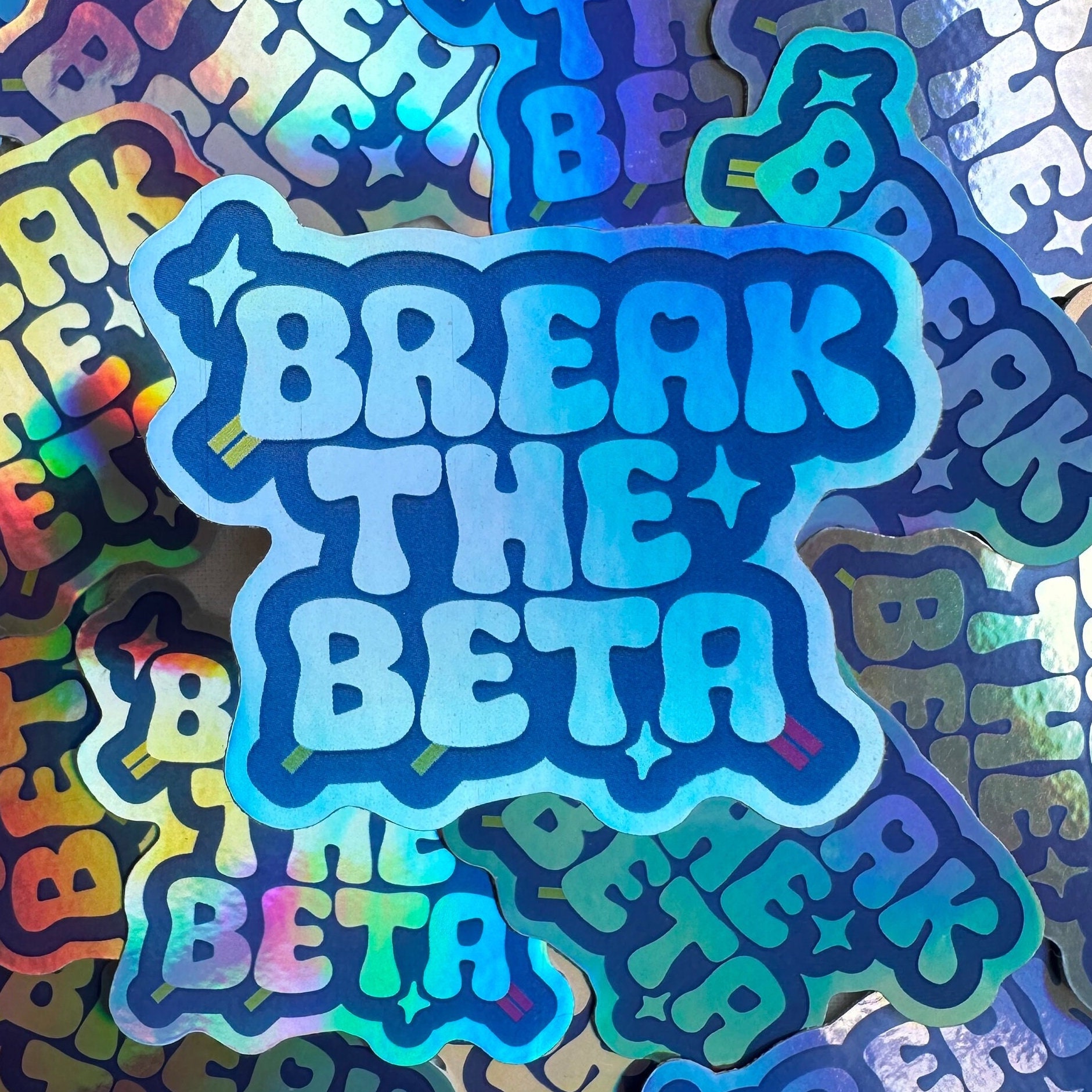 Break the Beta Holographic Sticker, Climbing, Bouldering - Etsy