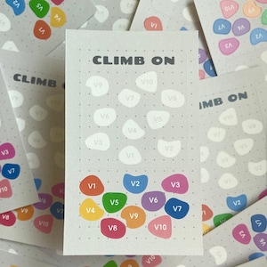 Climbing Progress Tracker Sticker Sheet, Climbing Grades, Bouldering Grades - Etsy