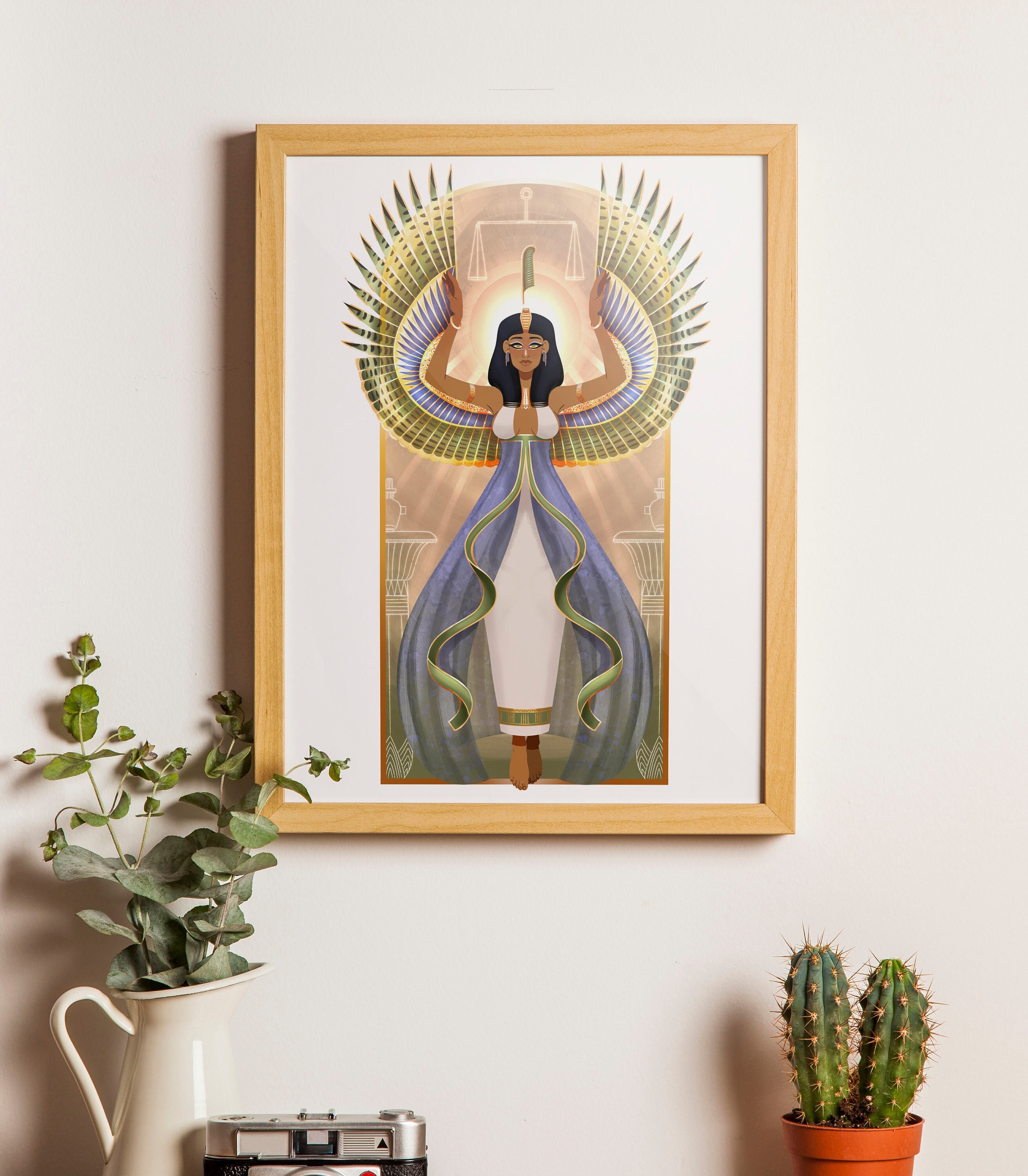 Ma'at Art Print Egyptian Gods Mythology - Etsy
