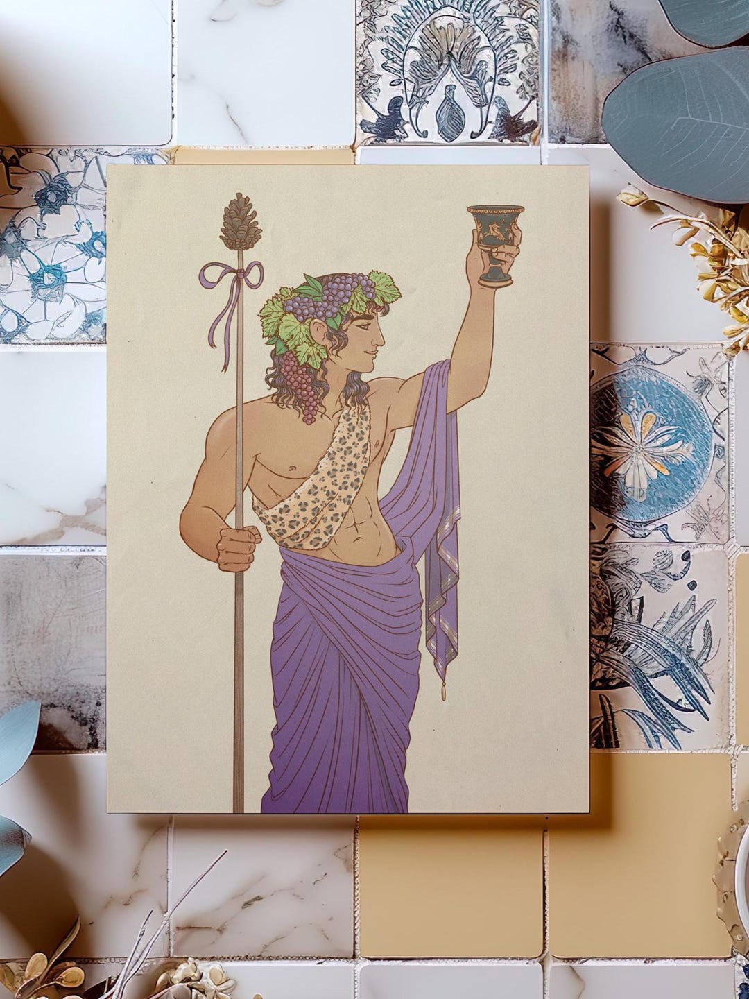 Dionysus Greek God Poster – A4 Mythology Art Print - Etsy