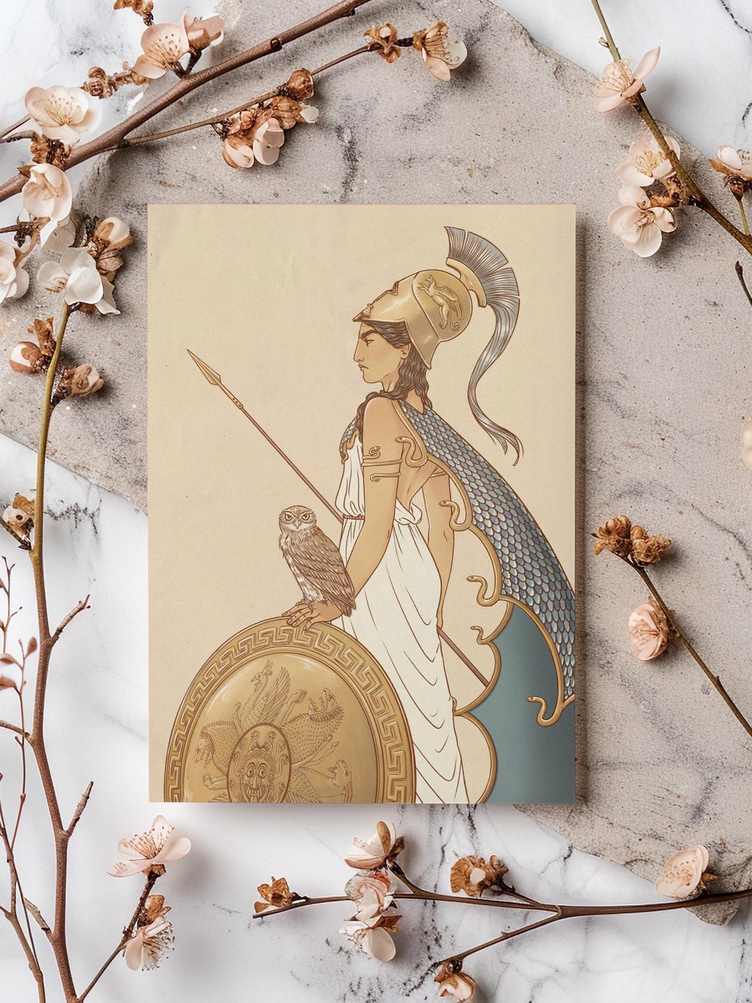 Athena Greek Goddess Poster – A4 Mythology Art Print - Etsy