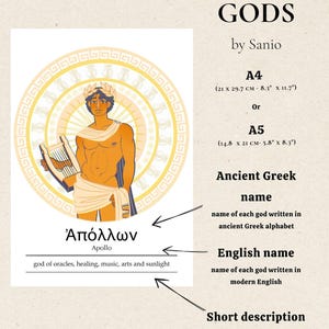 Apollo | Art Print | Greek Gods | Mythology - Etsy