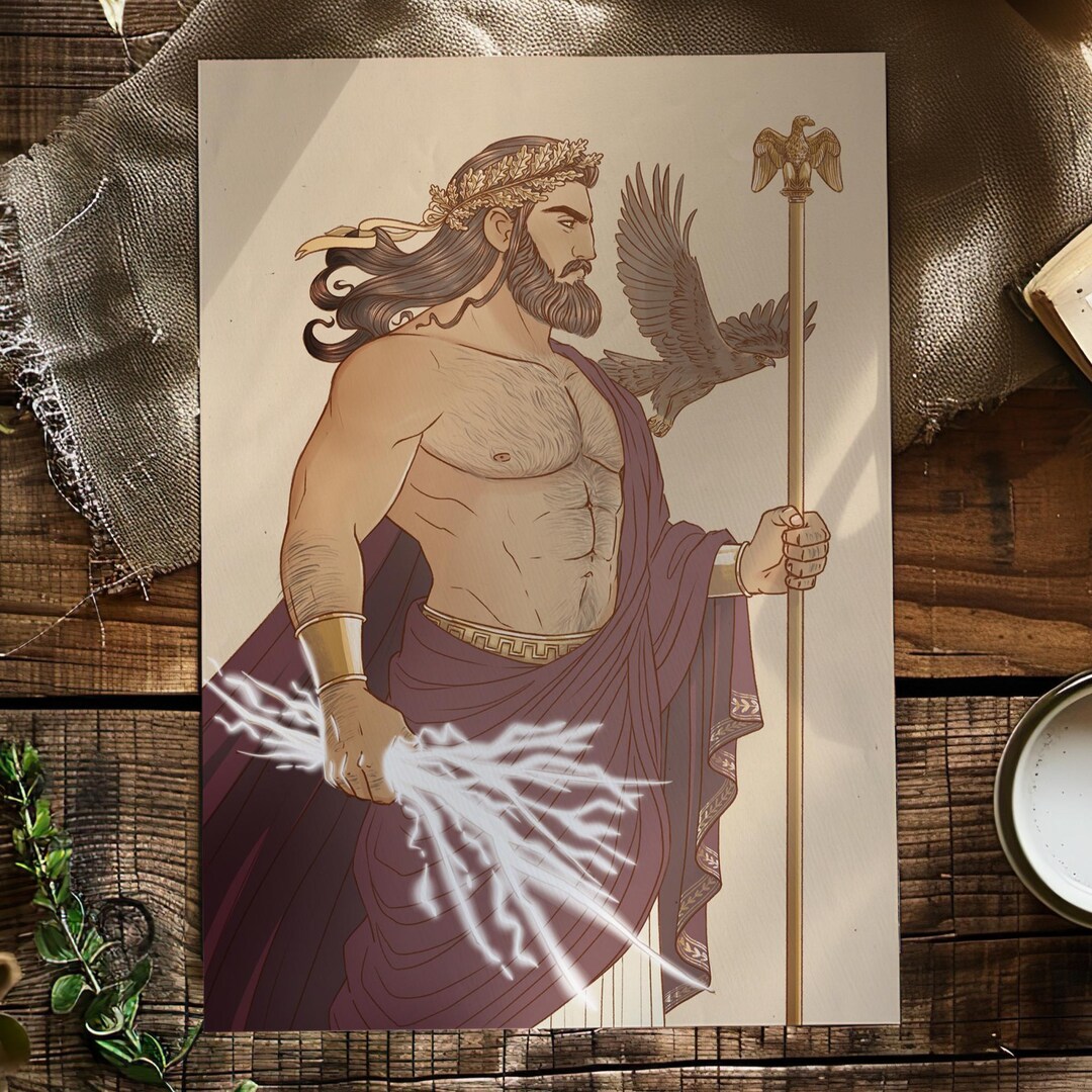 USA ONLY - Zeus Greek God Poster – A4 Mythology Art Print - Etsy