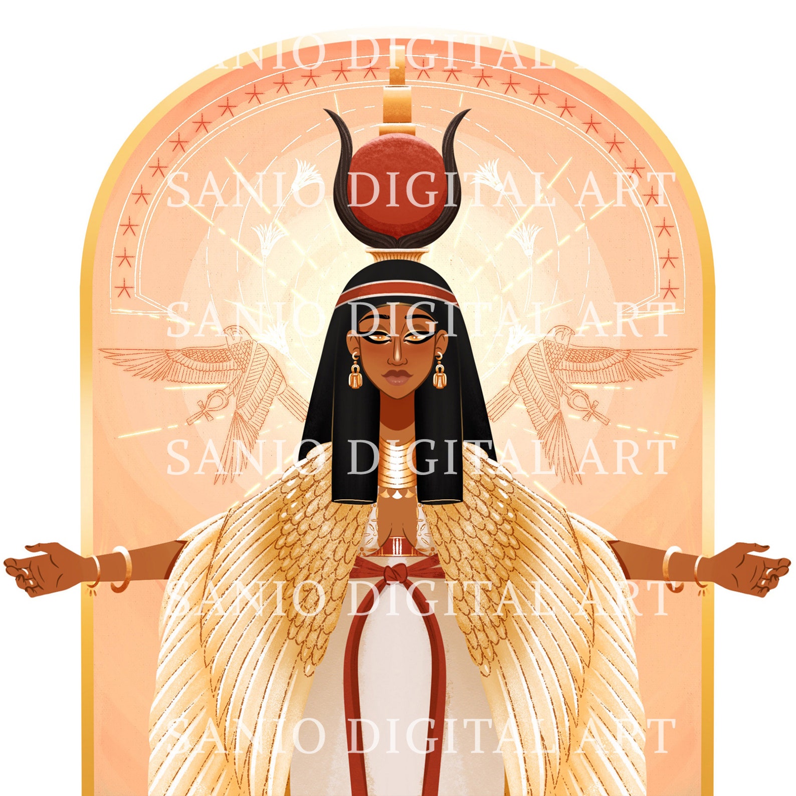 Isis Art Print Egyptian Gods Mythology - Etsy