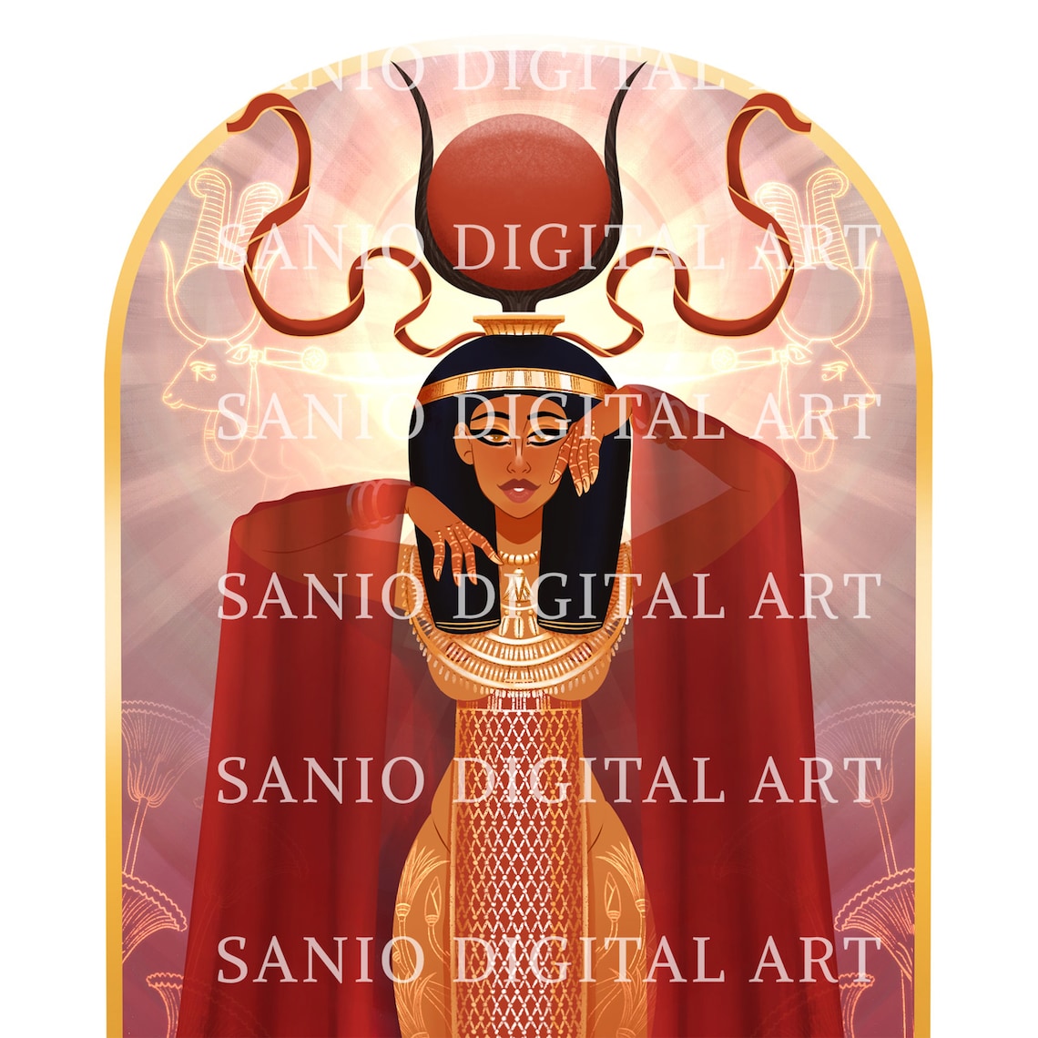 Hathor Art Print Egyptian Gods Mythology Ancient History - Etsy