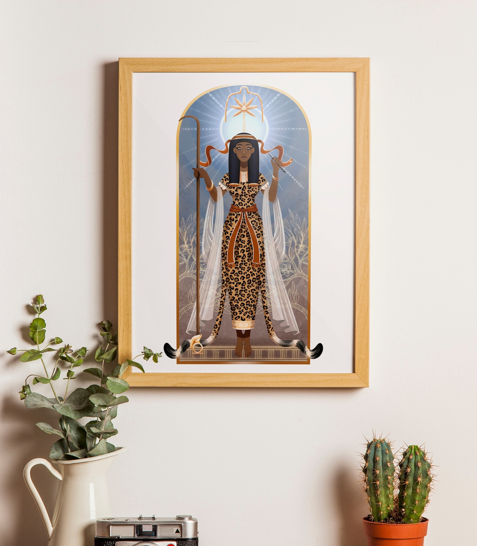 Seshat Art Print Egyptian Gods Mythology - Etsy