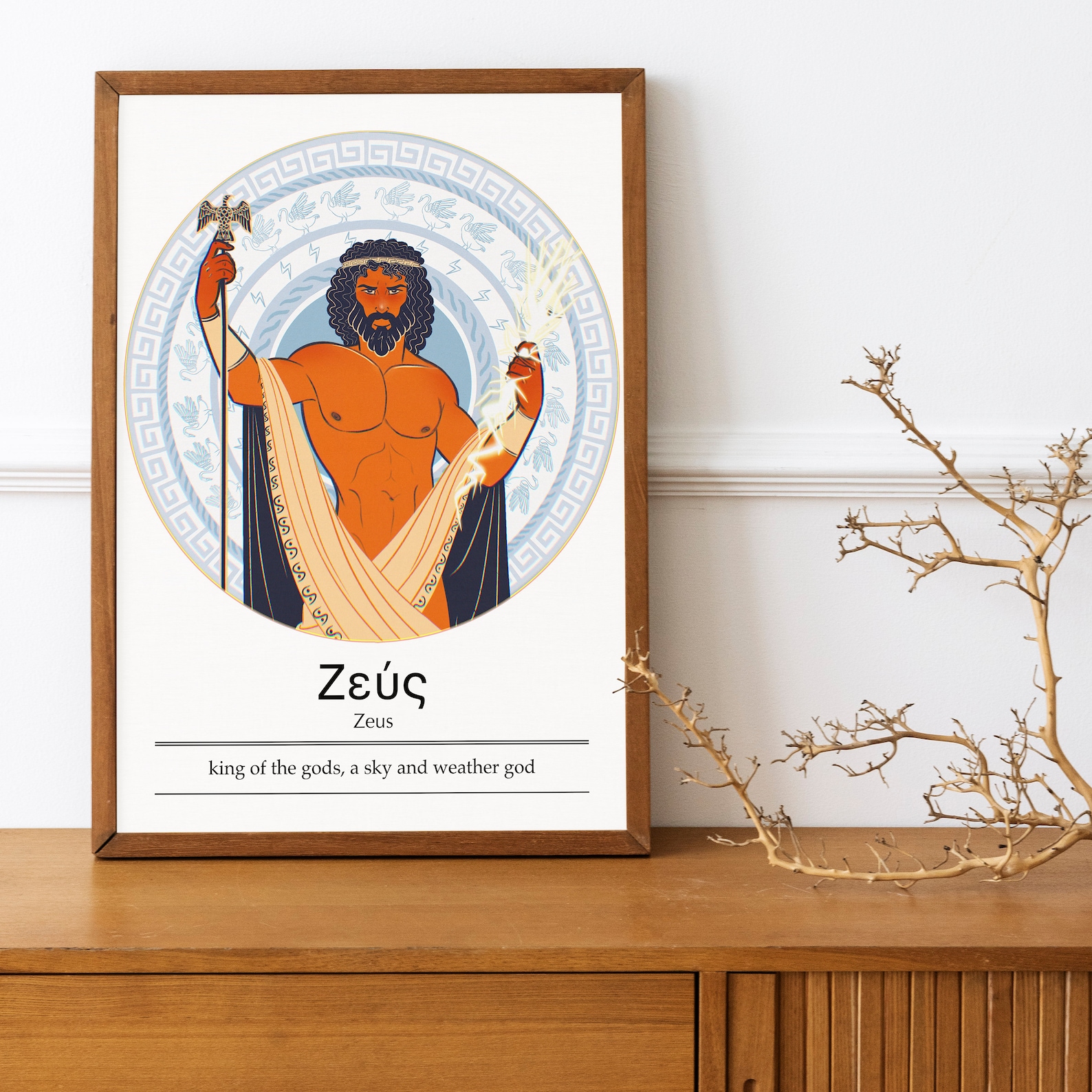 Zeus Art Print Greek Gods Mythology - Etsy