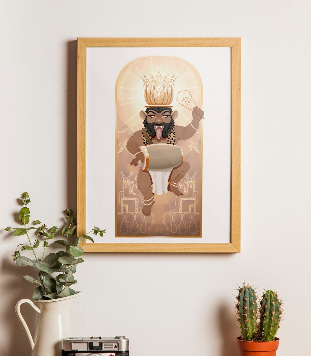 Bes Art Print Egyptian Gods Mythology - Etsy UK