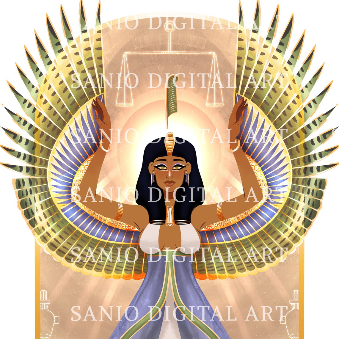 Ma'at | Art Print | Egyptian Gods | Mythology - Etsy