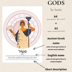 Hera, Art Print, Greek Gods, Mythology, Ancient History, Home Decor - Etsy