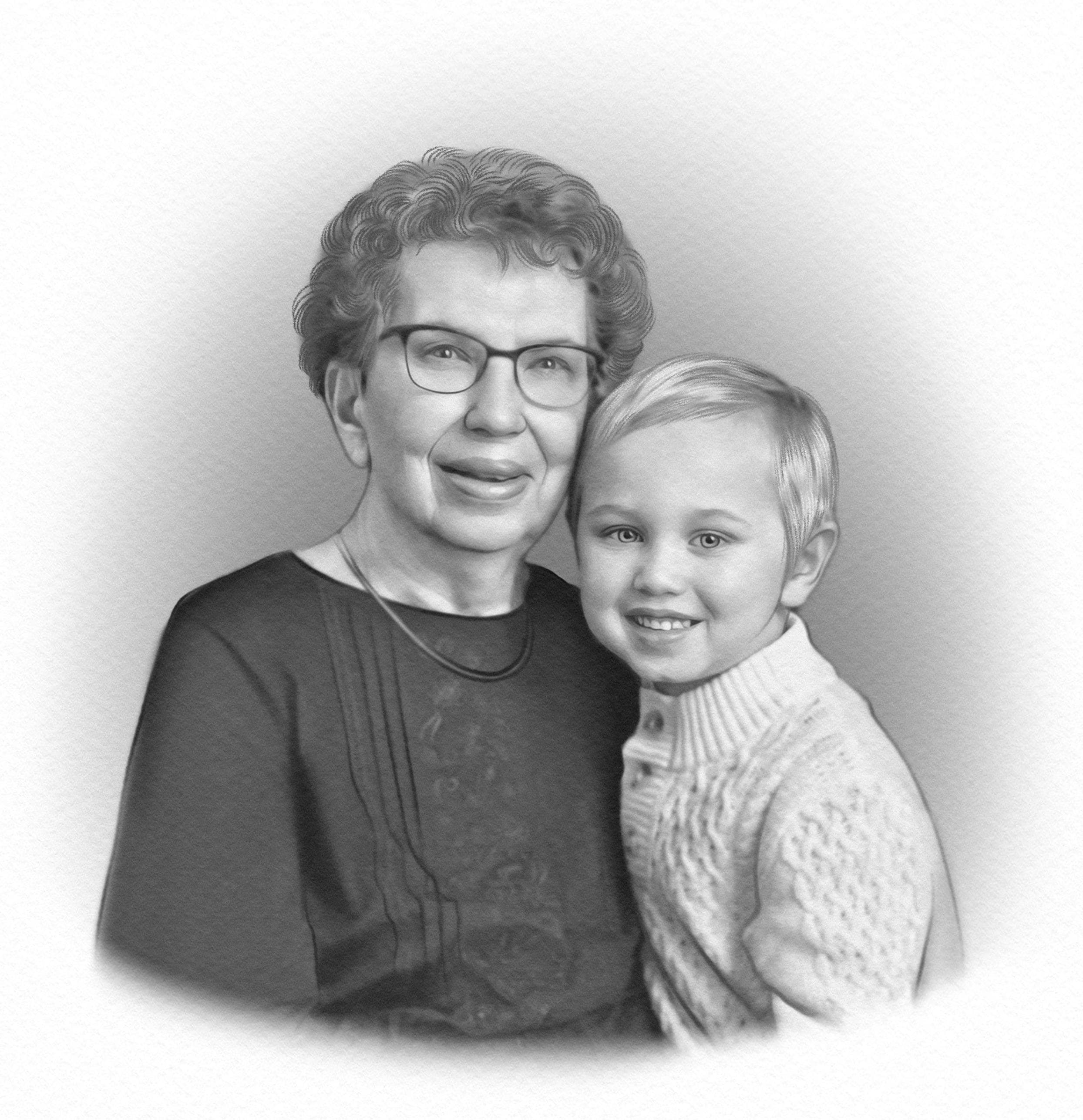 Custom Memorial Portrait - Add Loved One to Photo, Bereavement Gift - Etsy