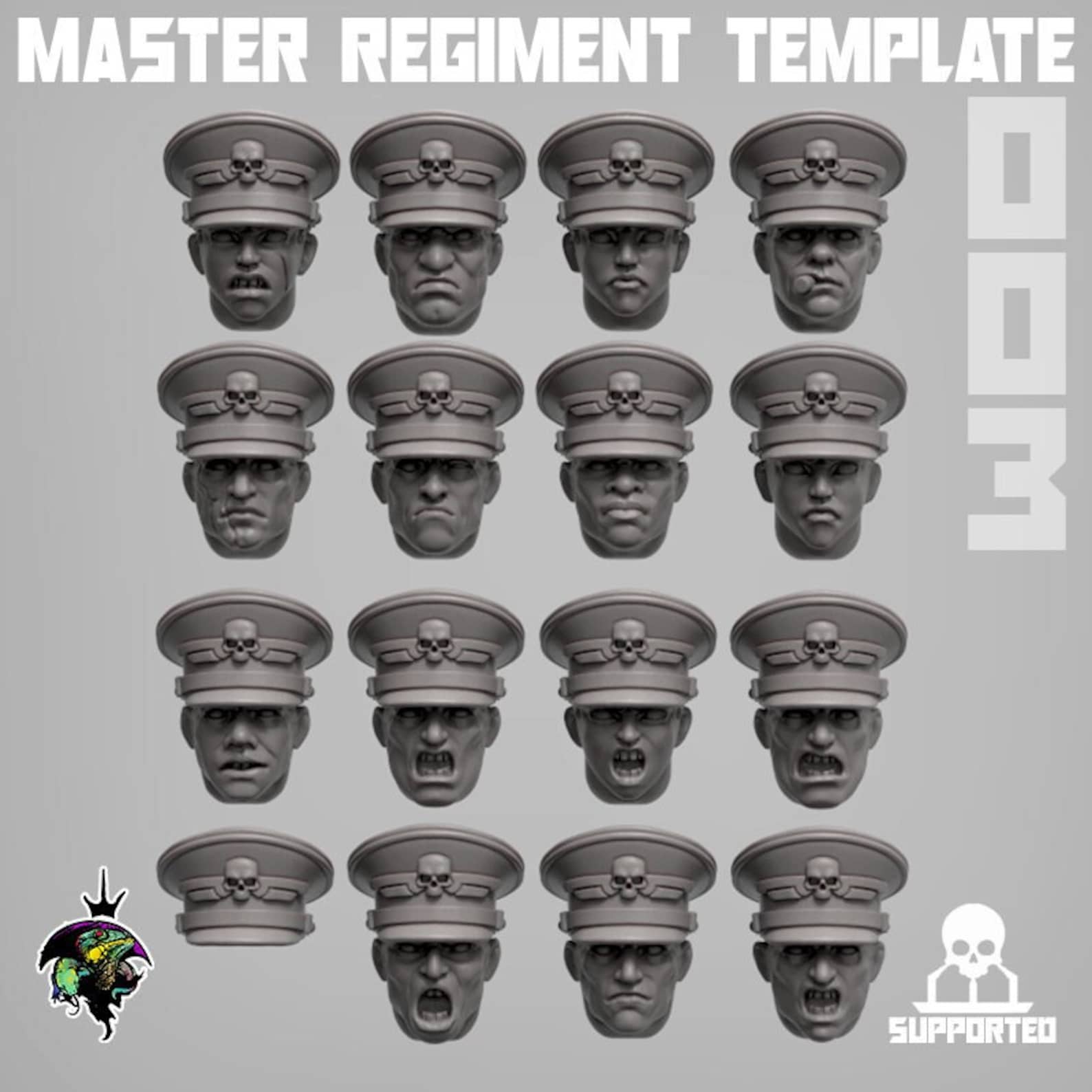 20 MRT Parade Caps Heads Set 003 - Etsy