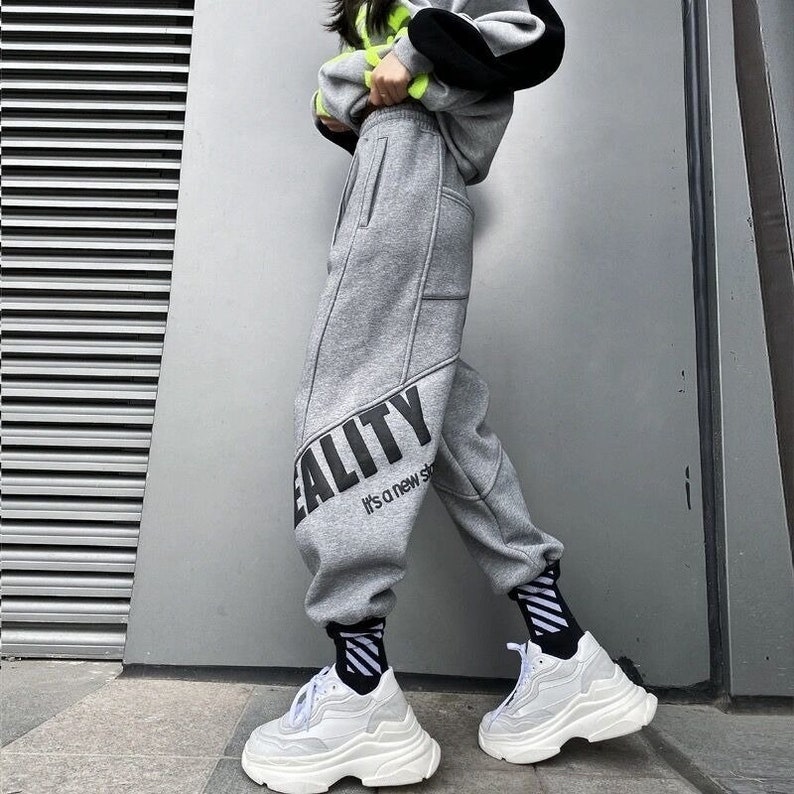 Korean Style Sweatpants Women Harajuku High Waist Harem Pants - Etsy