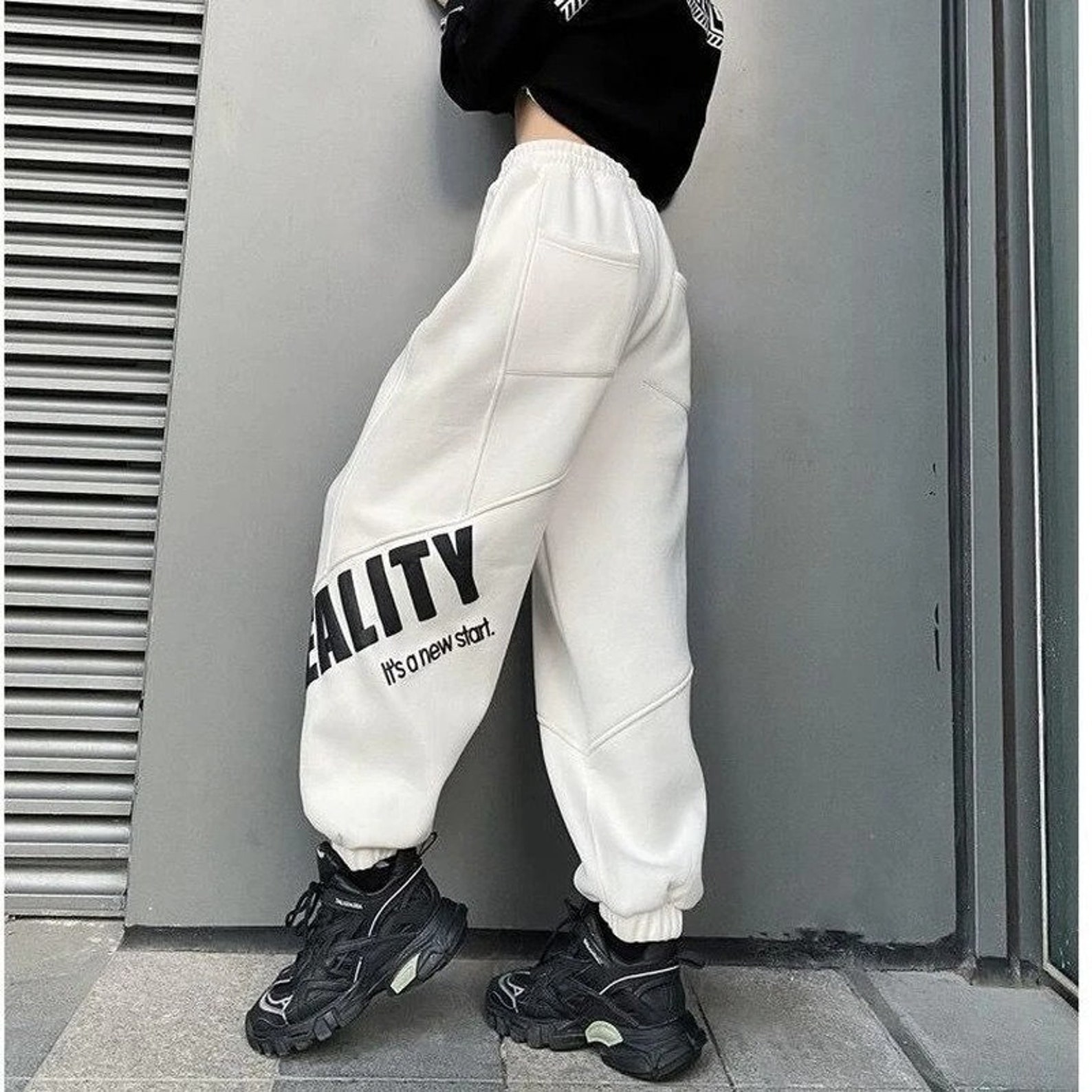 Korean Style Sweatpants Women Harajuku High Waist Harem Pants - Etsy