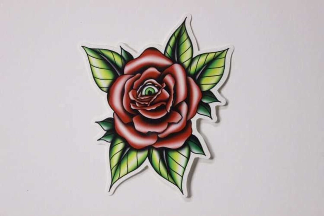 Eyeball Rose Sticker - Etsy