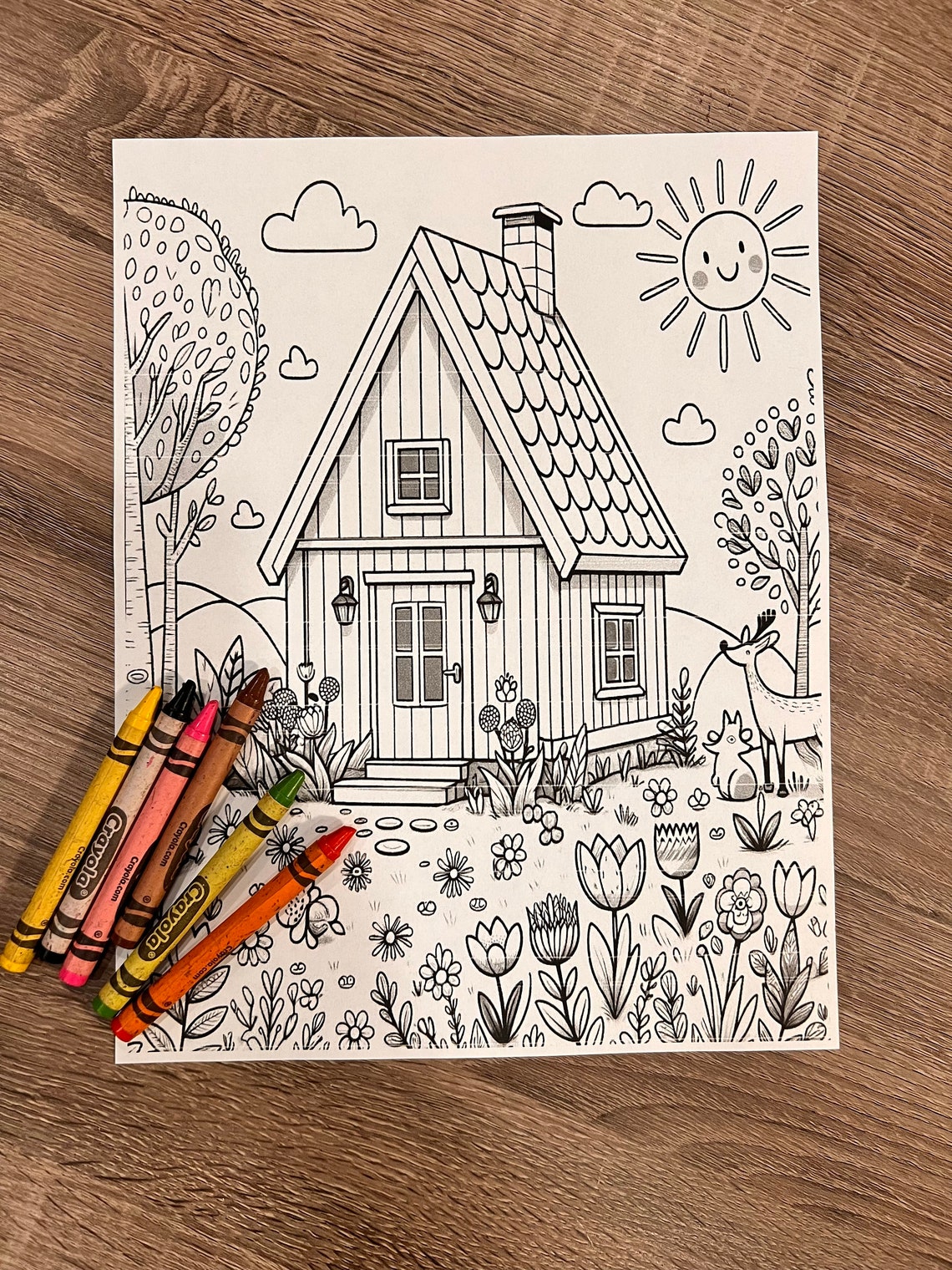 Spring Coloring Page - Etsy