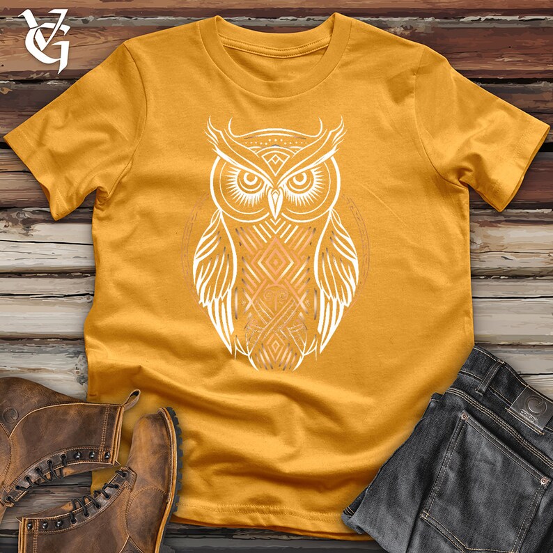 Curious Owl Cotton Tee - Etsy