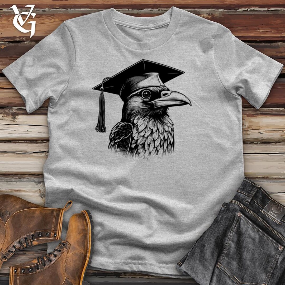 Scholarly Raven Triumph Cotton Tee - Etsy