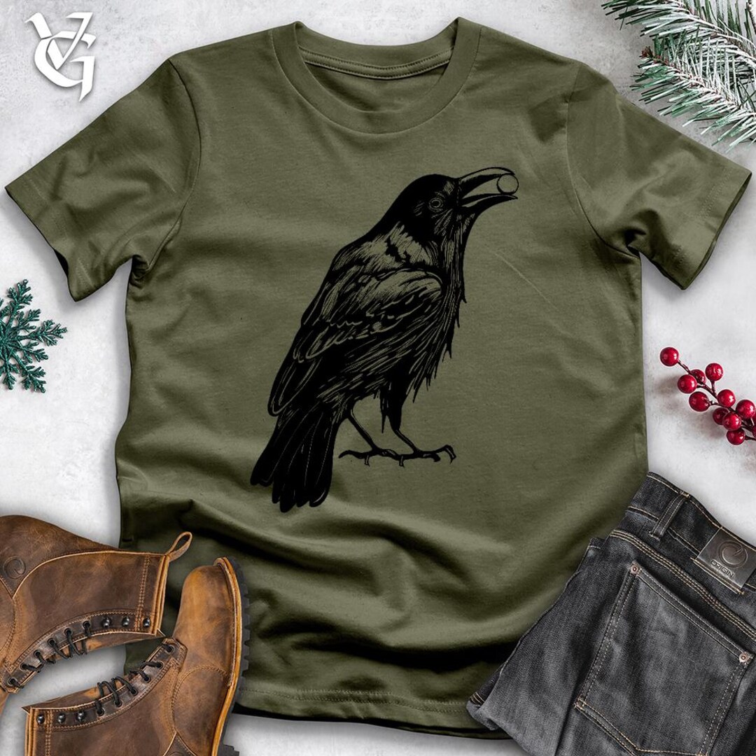 Pretentious Raven Cotton Tee - Etsy