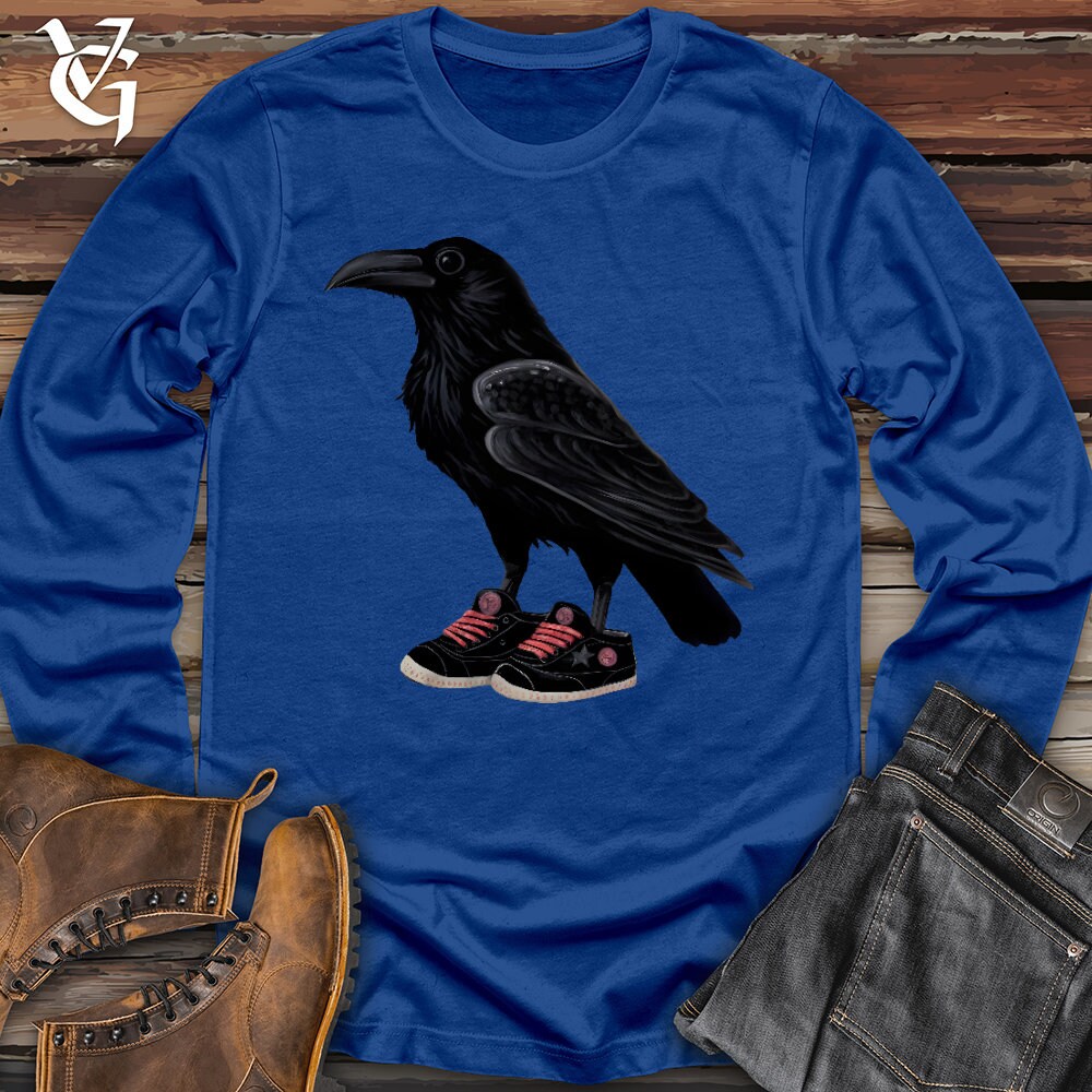 Raven Wearing Sneakers Long Sleeve - Etsy