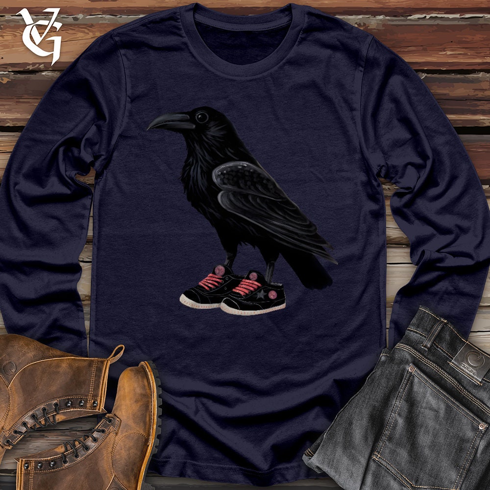 Raven Wearing Sneakers Long Sleeve - Etsy