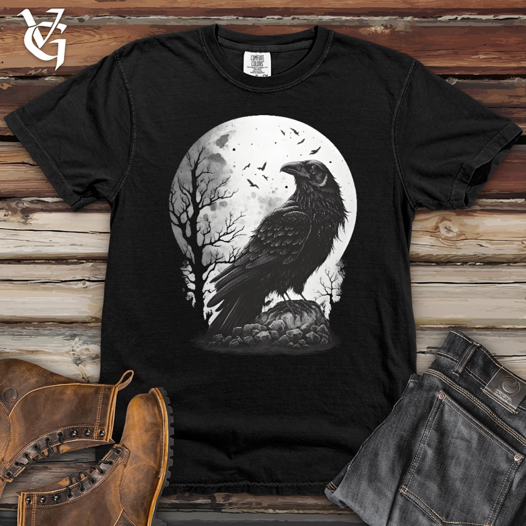 Midnight Raven Perch Heavy Cotton Comfort Colors Tee - Etsy