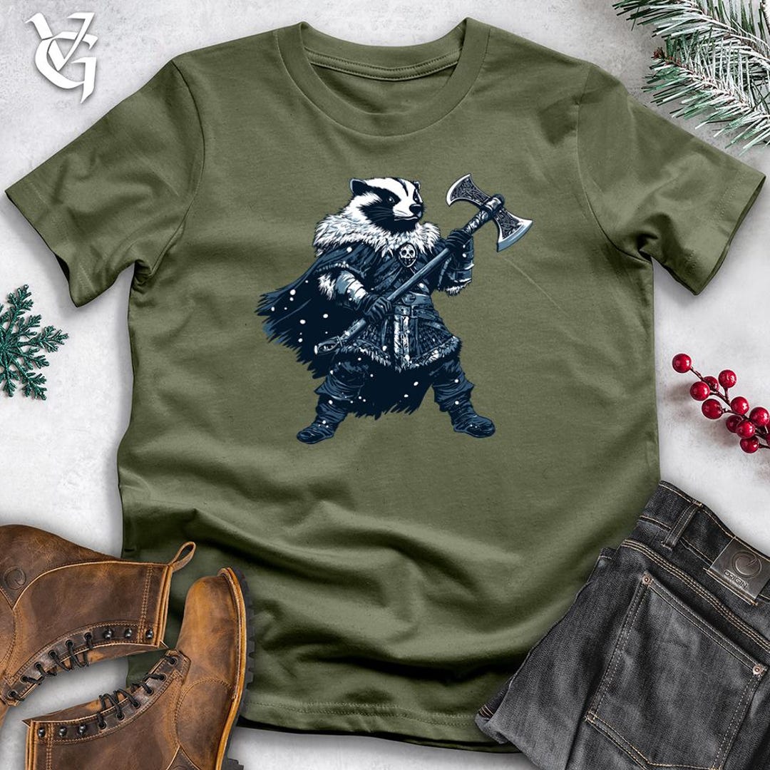 Viking Badger Softstyle Tee - Etsy