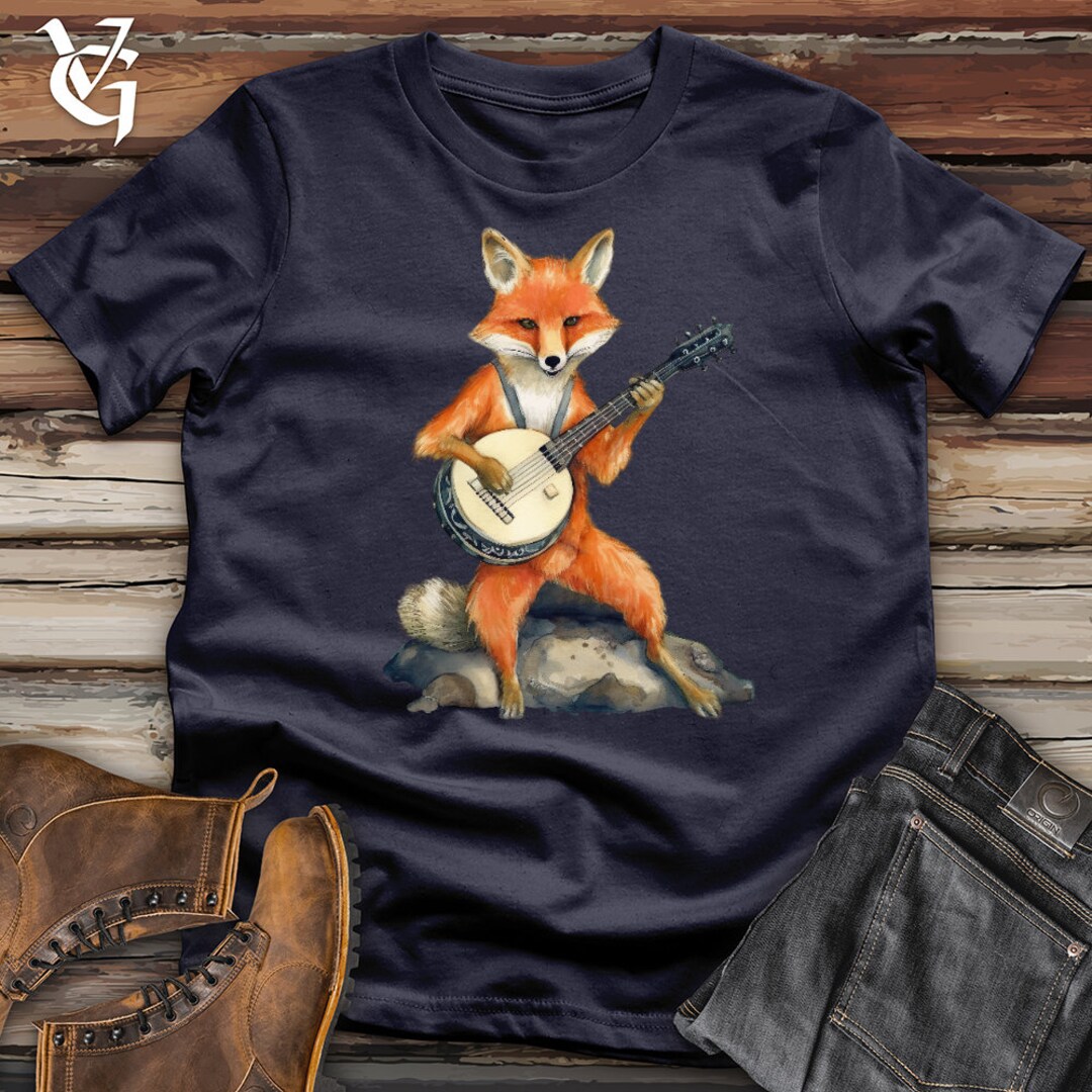 Banjo Fox Cotton Tee - Etsy