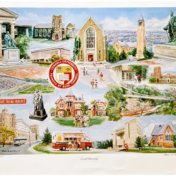 Vintage Cornell University Wall Art - Etsy