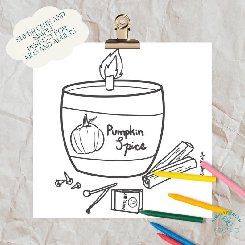 Autumn Coloring Pages for Adults, Pumpkin Coloring Book, Stress Relief ...