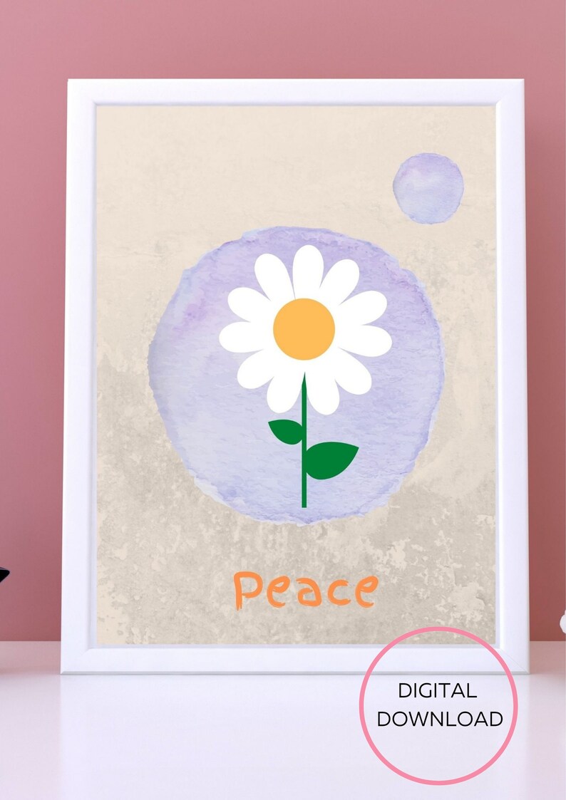 Daisy Digital Art Daisy Nursery Poster Instant Download - Etsy