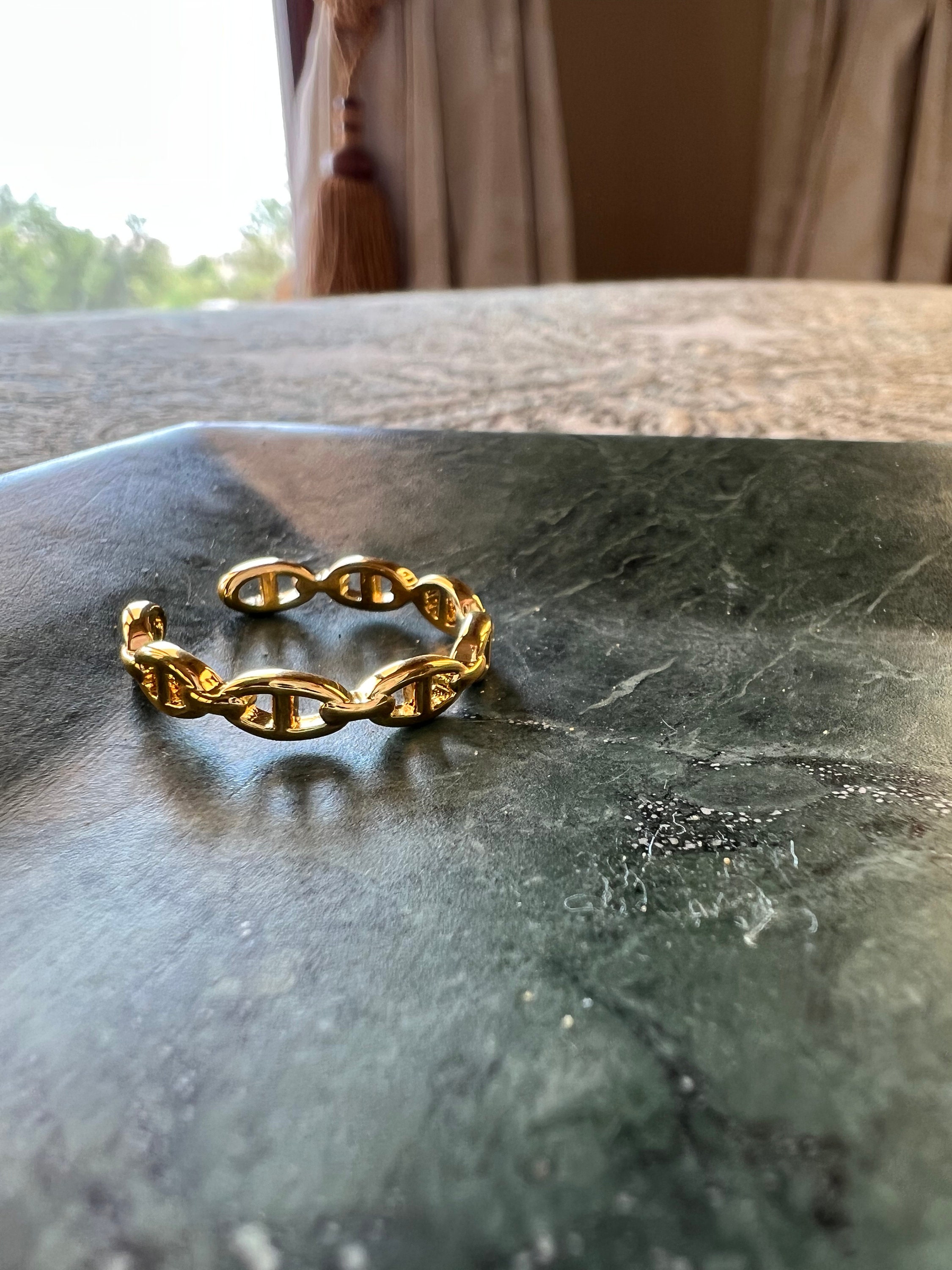 Adjustable 18k Gold Plated Pig Nose Ring With Opening - Etsy