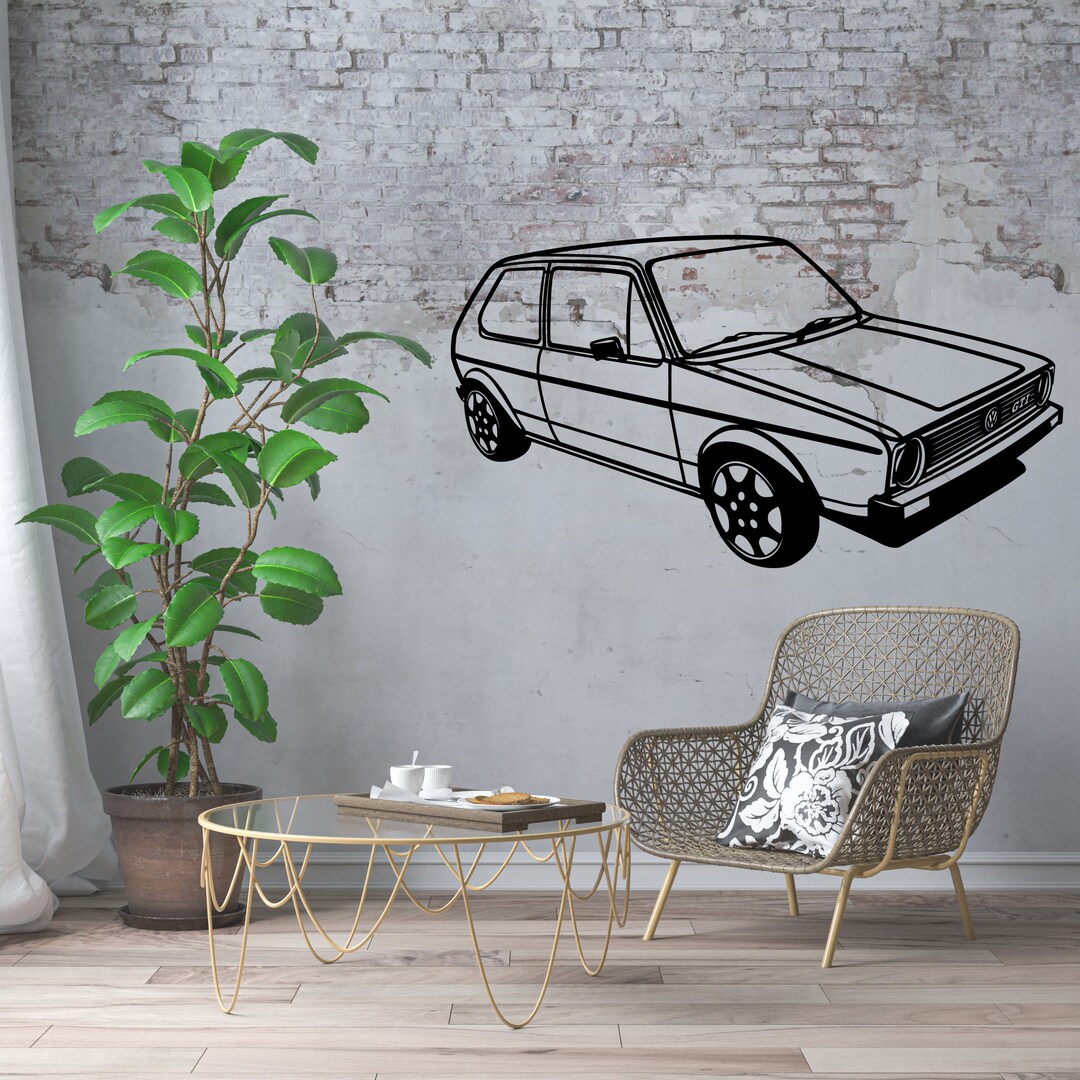 Volkswagen Golf 1 GTI 50cm • Car Wall Art • Gift for Car Enthusiast ...