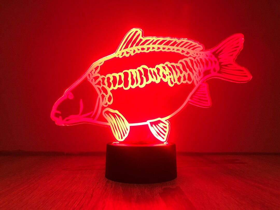Mirror Carp LED Lamp With Remote Control. RGB Batteries Carp - Etsy UK