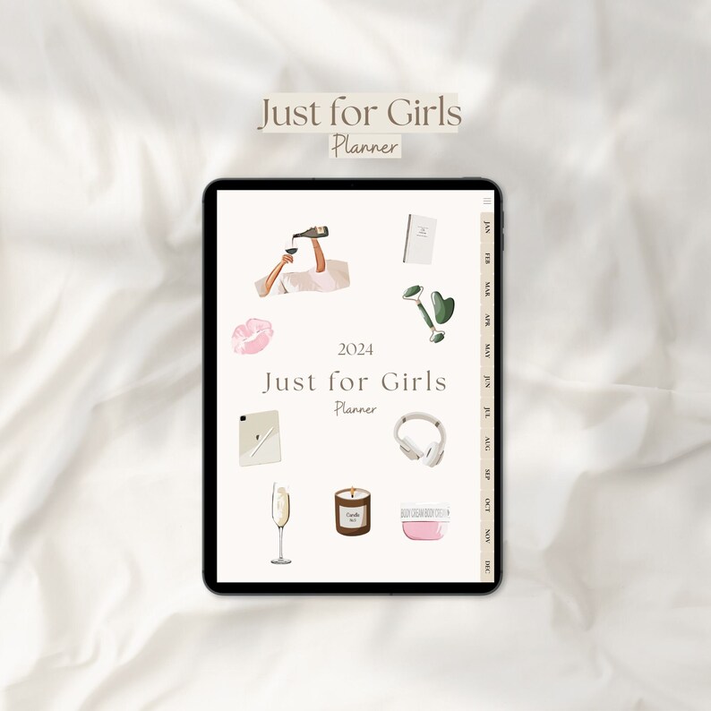 Female Digital Planner, Printable Planner for Girls, Cute PDF Notebook ...