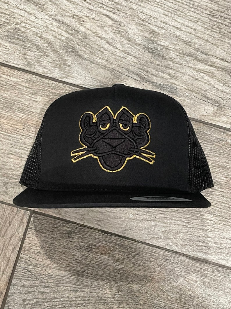 Panther Embroidery 3D Puff Embroidery Hat. - Etsy