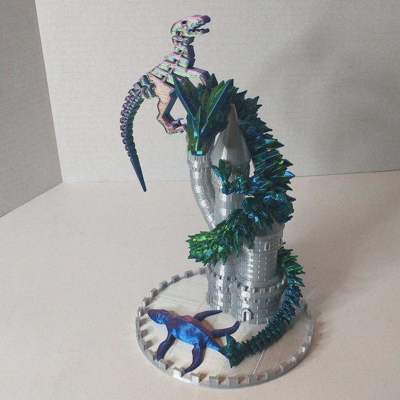 Articulated Dragon Stand Display Holder Castle Diorama for Dragons ...