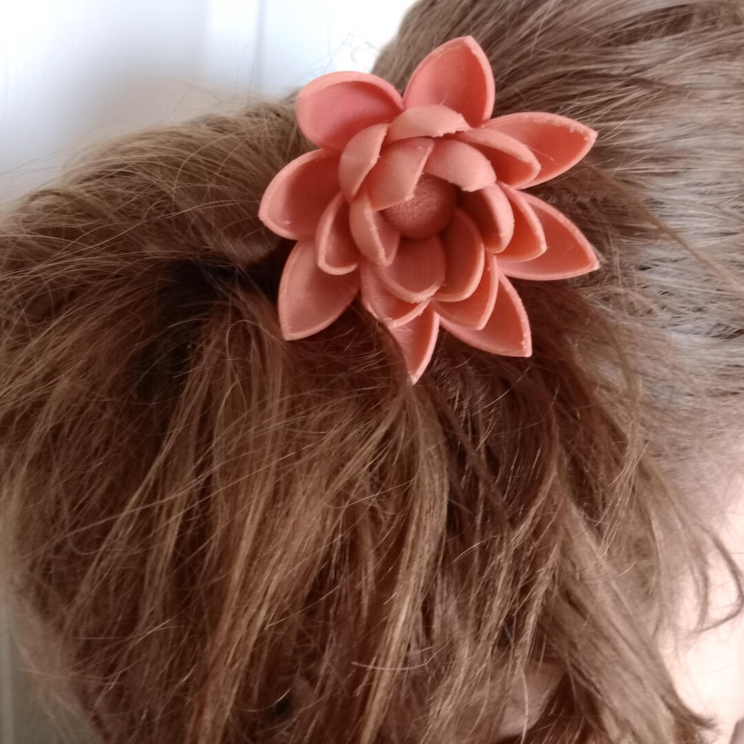 Lotus Flower Hair Pin W/ Water Lily Pad Base | One Piece, Print in ...