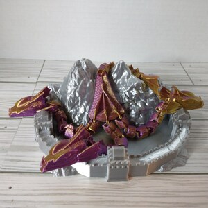 Crystal Dragon Display Stand Holder Great Wall of China Diorama for ...