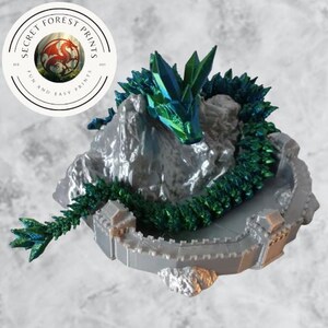 Crystal Dragon Display Stand Holder Great Wall of China Diorama for ...