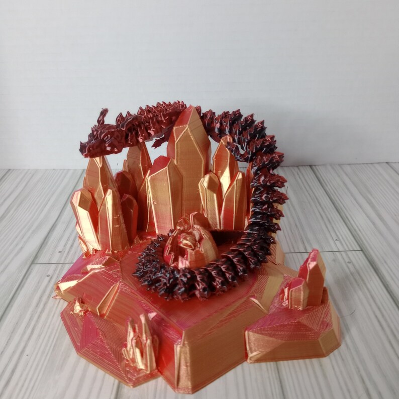 Crystal Wall Articulated Dragon Display Stand Holder Baby Dragon Egg ...