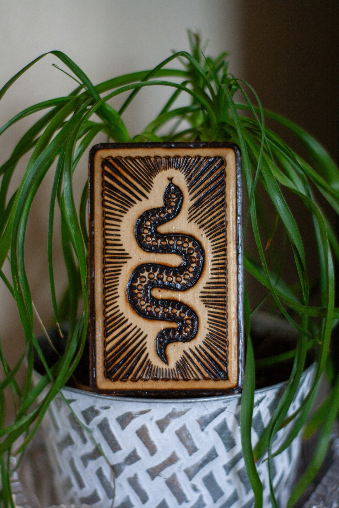 Snake Wood Burnt Wall Hanging - Etsy