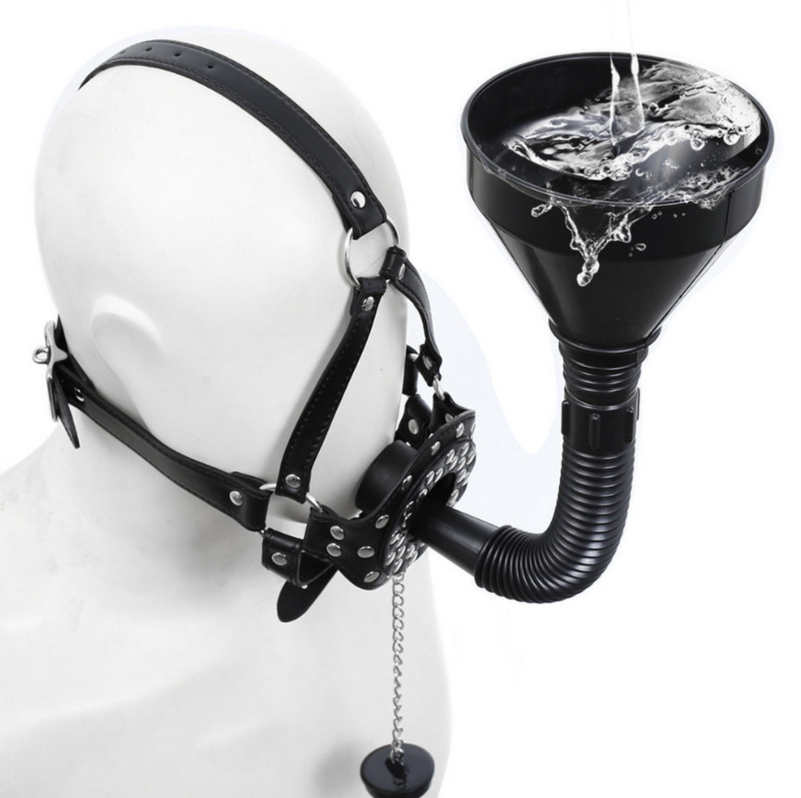 Watersports Piss Funnel And Gag Hood Set Etsy